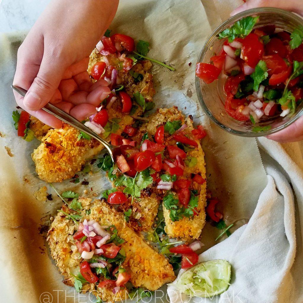 Tortilla Crusted Tilapia | How to Cook | The Glamorous Mak